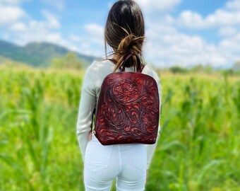 Hand Tooled Leather and Hair on Western Bag - Etsy