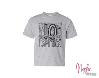 I Am Ten Shirt | Etsy