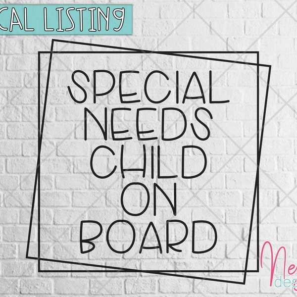 Special Needs Decals - Etsy