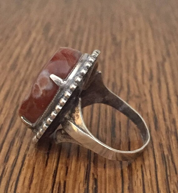 Reddish/Orange Stone w/ Sterling Silver Ring - Gem