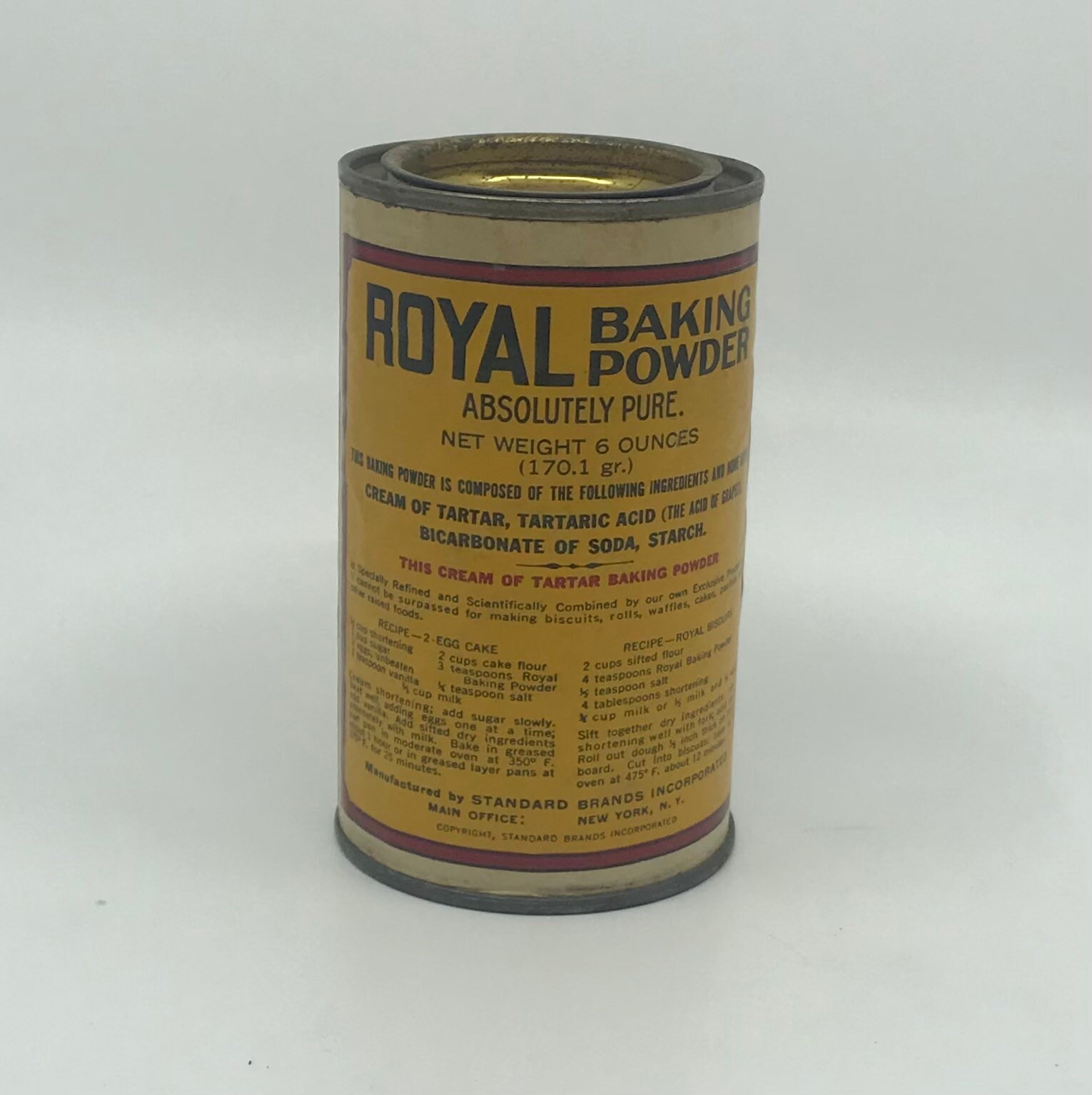Vintage Royal Baking Powder, Absolutely Pure, 6 Ounces Tin - Etsy
