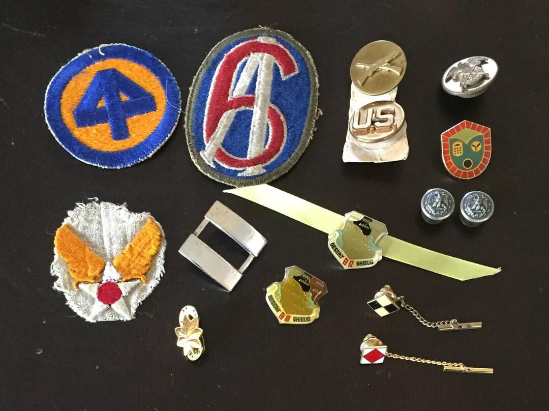Group of Vintage Military and Military Related Pins & Patches - Etsy