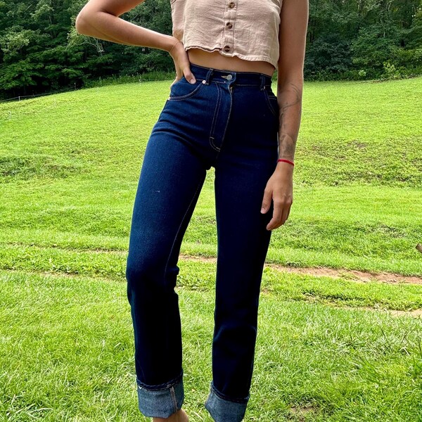 Dark Wash Jeans - Etsy