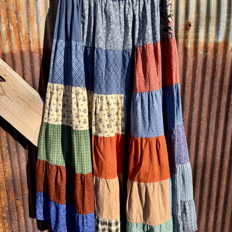 Patchwork Skirt - Etsy