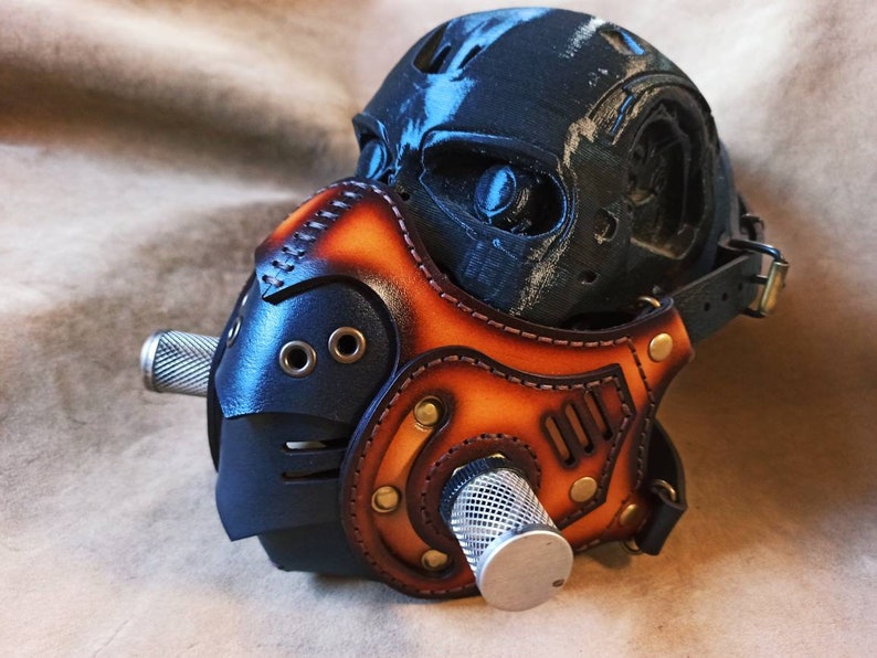 Half Face Motorcycle Leather Mask Biker Mask Leather Mask | Etsy