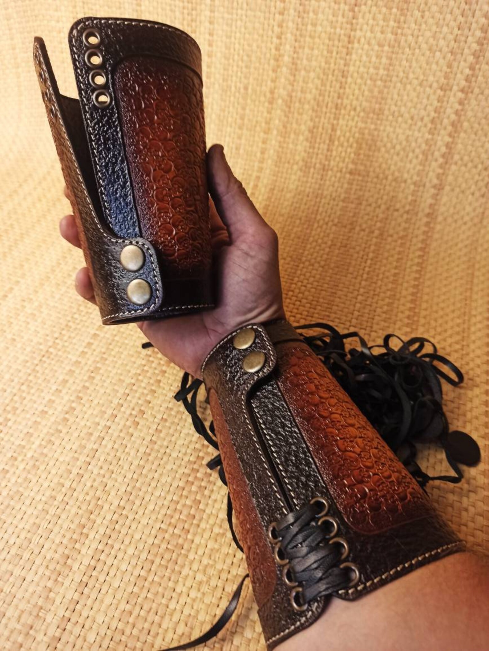 Archery Arm Bracers Arm Leather Protectors Arm Bracers - Etsy