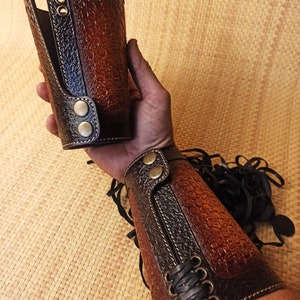 Archery Arm Bracers, Arm Leather Protectors, Arm Bracers, Medieval ...