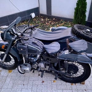 Ural Motorcycle Fuel Tank Cover: Handmade Crazy Horse Leather Gas Bag ...