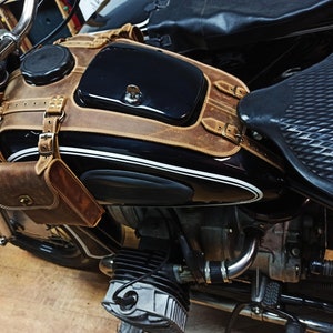 Handmade Leather Motorcycle Fuel Tank Cover Bags: Ural, Dnepr, K750 ...