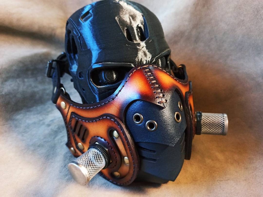 Half Face Motorcycle Leather Mask Biker Mask Leather Mask - Etsy