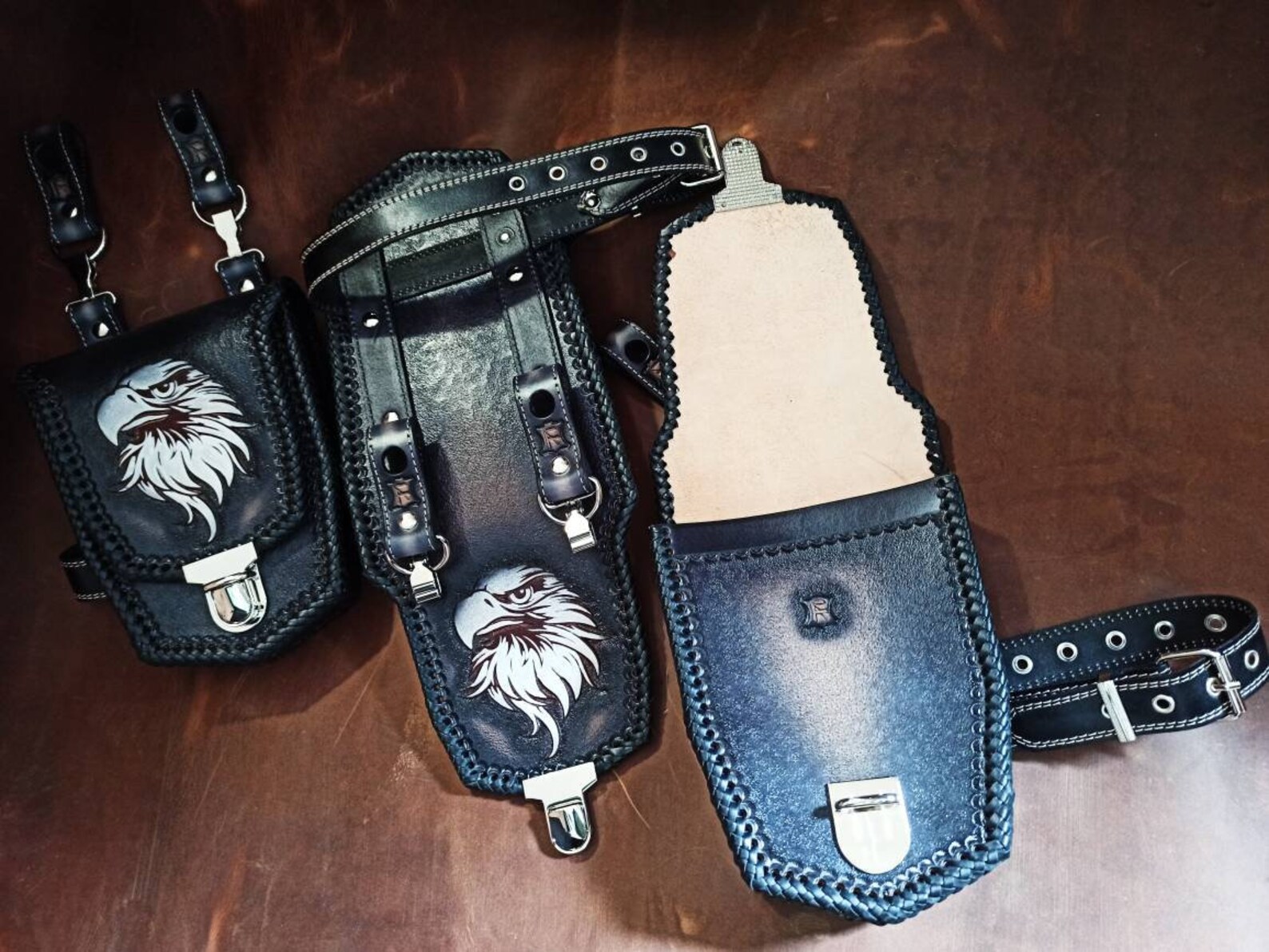 Leather Utility Belt Thigh Bag, Thigh Holster Leather, Hip Bag, Leather ...