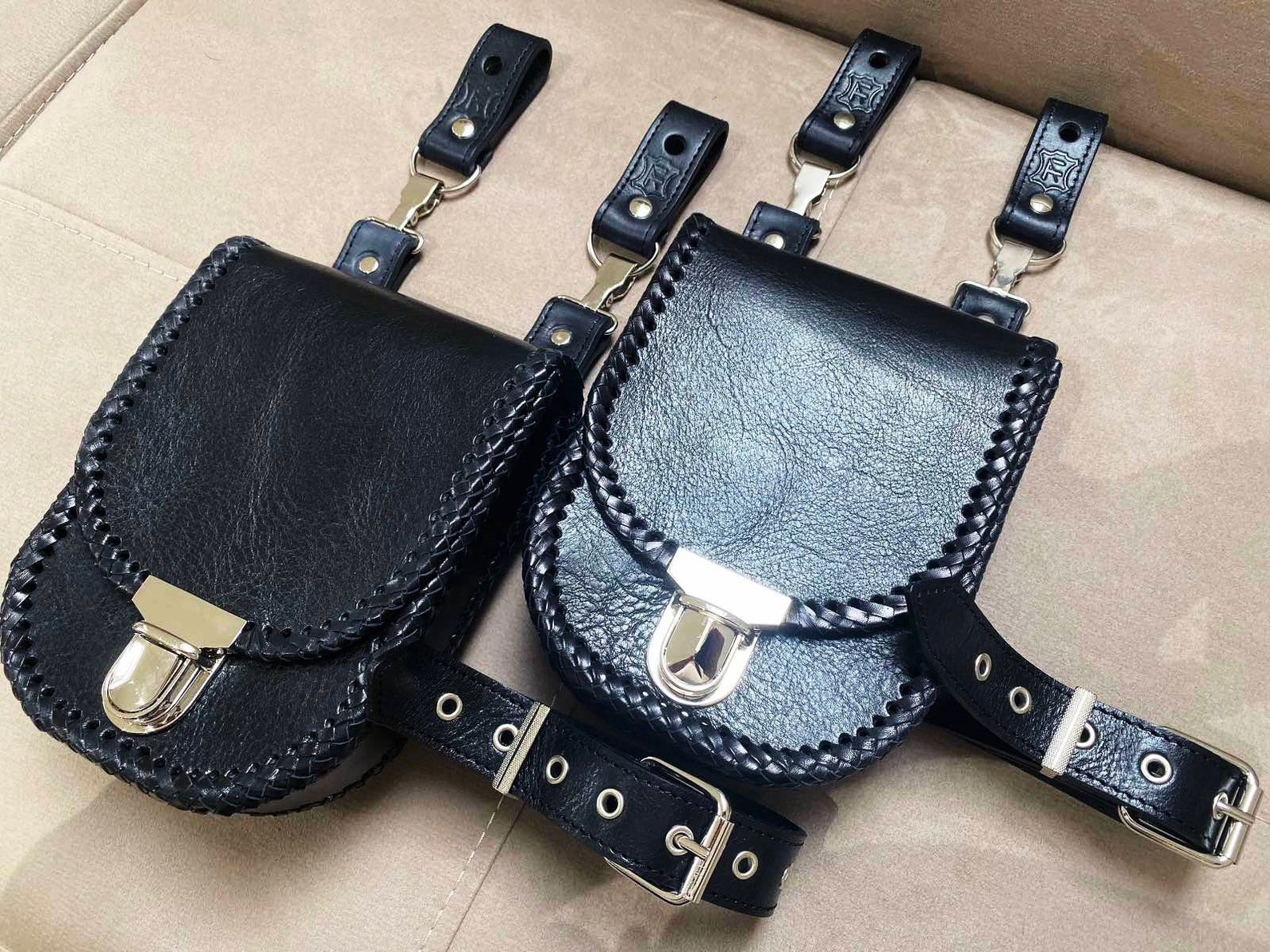 Leather Utility Belt Thigh Bag Thigh Holster Leather Hip - Etsy