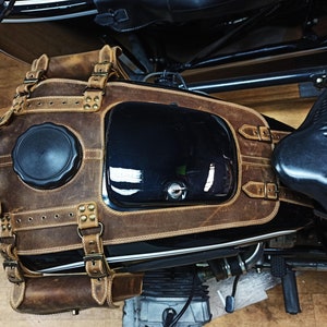 Handmade Leather Motorcycle Fuel Tank Cover Bags: Ural, Dnepr, K750 ...