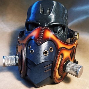 Half Face Motorcycle Leather Mask Biker Mask Leather Mask - Etsy