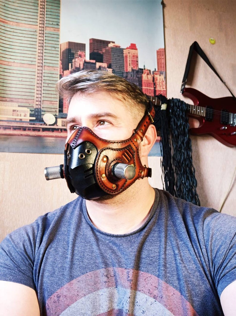 Half Face Motorcycle Leather Mask Biker Mask Leather Mask - Etsy