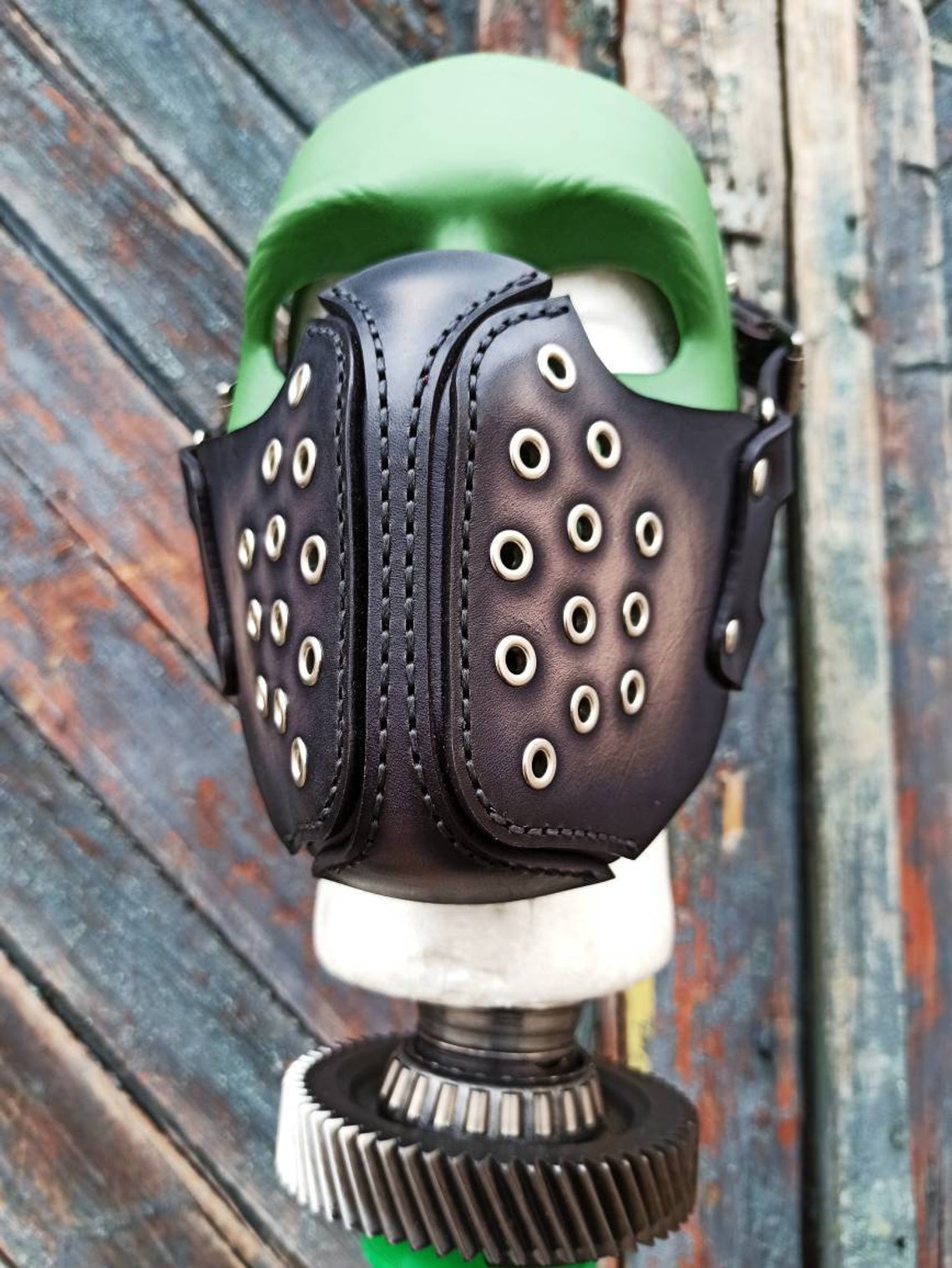 Half Face Motorcycle Leather Mask Biker Mask Leather Mask - Etsy