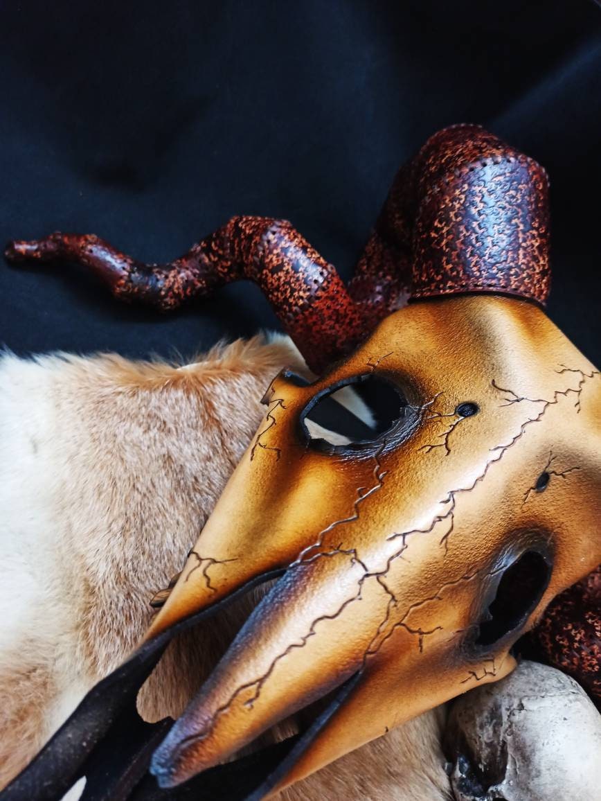 Pagan Mask, Witch Mask, Covid Symbol, Leather Mask, Streampunk Mask ...