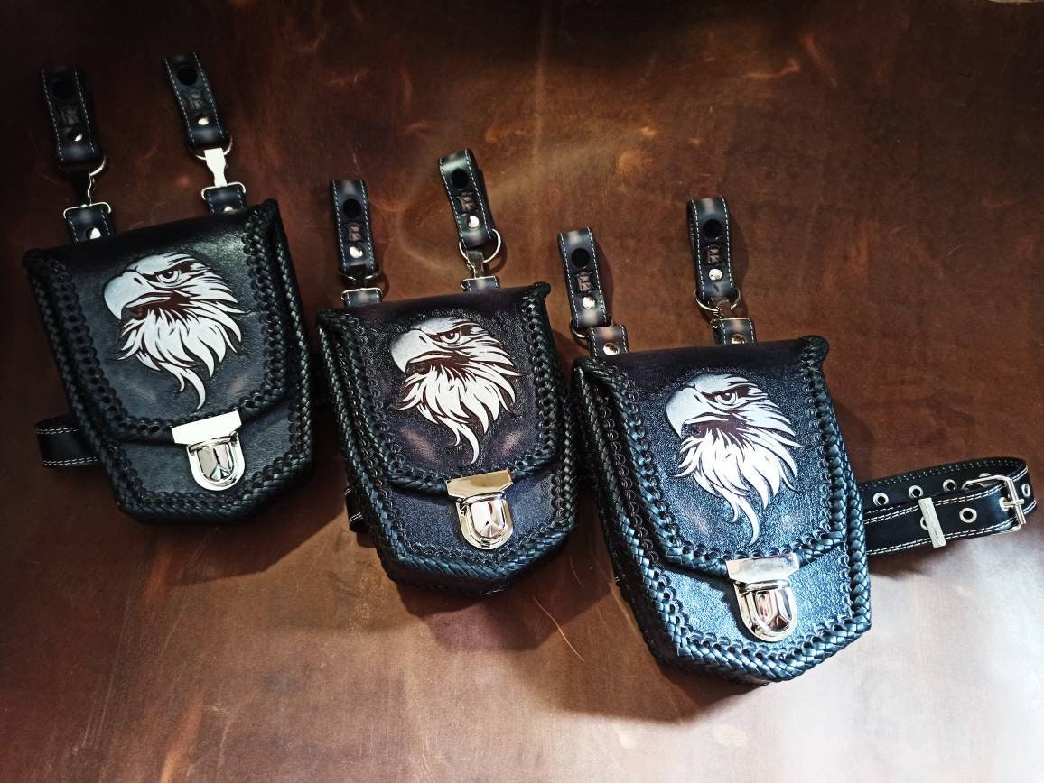 Leather Utility Belt Thigh Bag, Thigh Holster Leather, Hip Bag, Leather ...