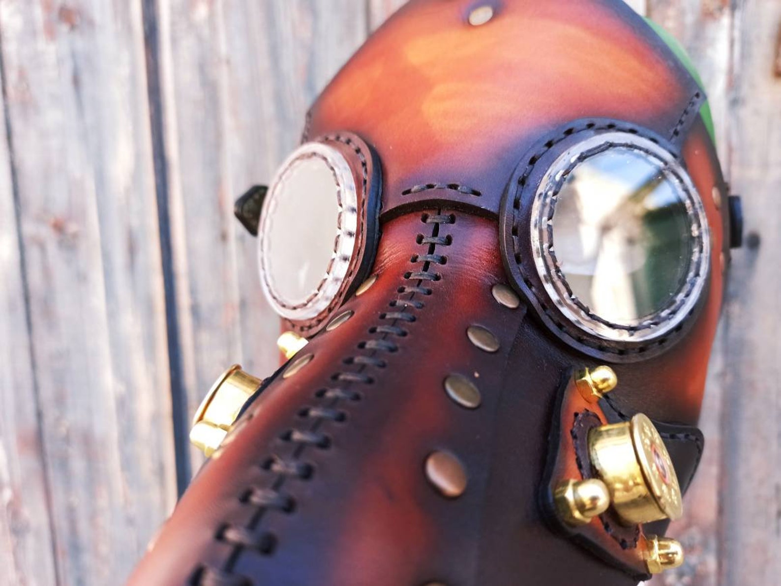 Full Face Leather Mask Biker Mask Dieselpunk Maskdoctor | Etsy