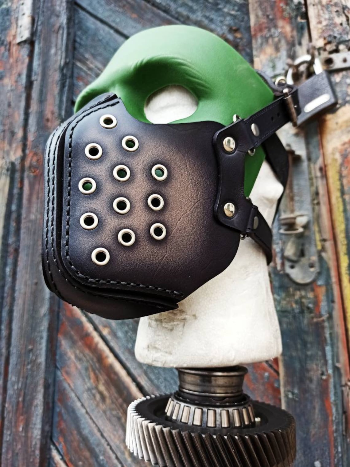 Half Face Motorcycle Leather Mask Biker Mask Leather Mask - Etsy