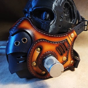 Half Face Motorcycle Leather Mask Biker Mask Leather Mask - Etsy