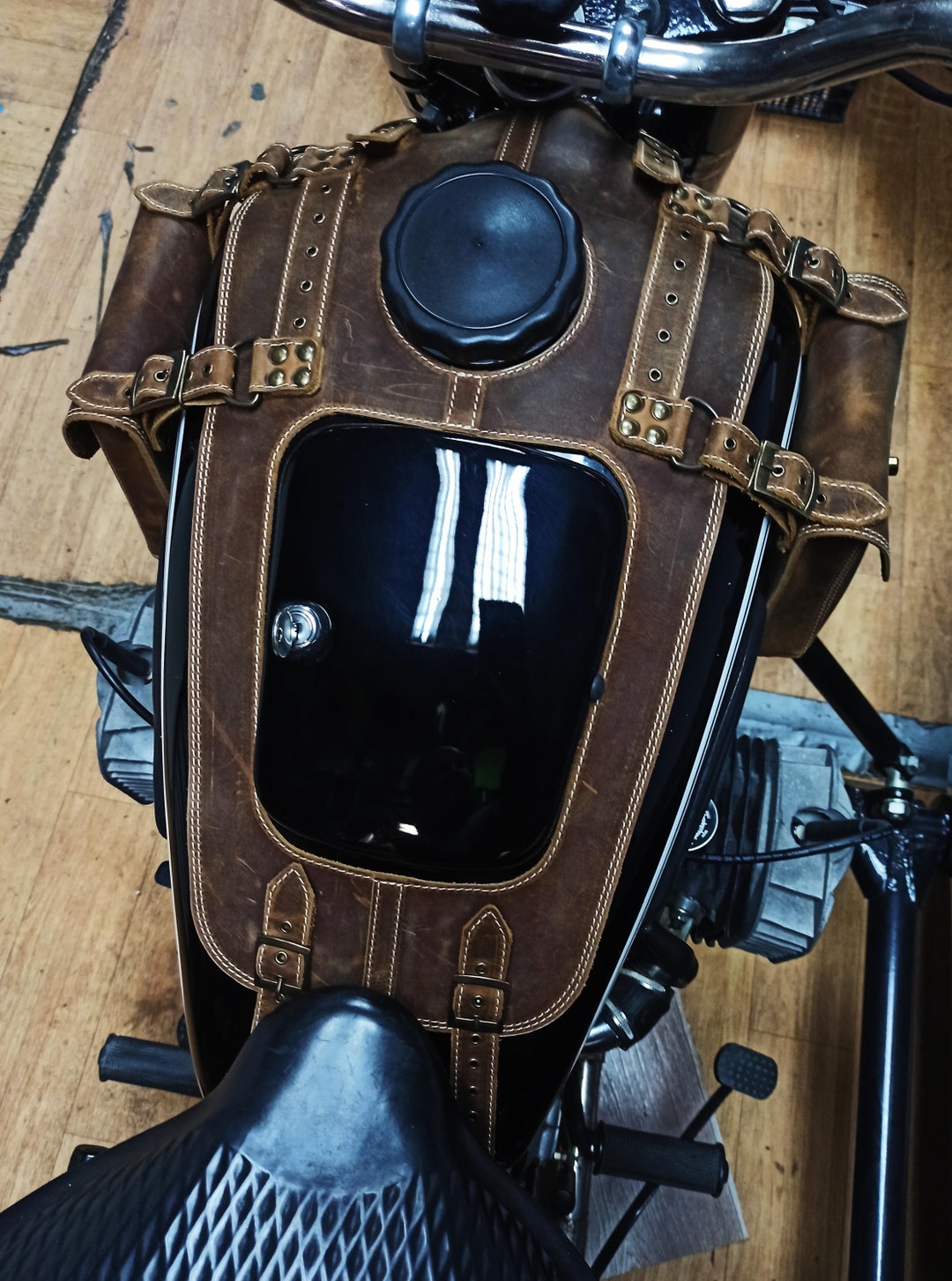 K750 Fuel Tank Leather Cover Bags, M 72 Fuel Tank Gas Bags Genuine ...