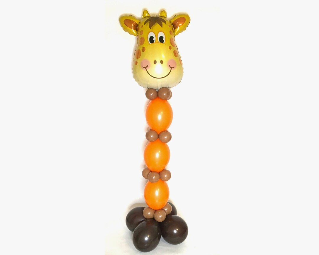 75" Tall Giraffe Balloon Column - DIY Balloon Kit - Safari Balloons ...