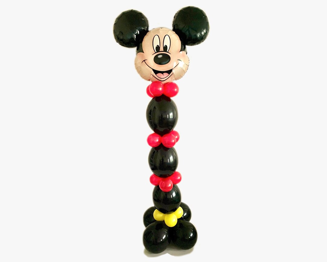 75 Mickey Mouse Balloon Column DIY Balloon Kit Disney Theme Birthday Mickey Mouse Balloons ...