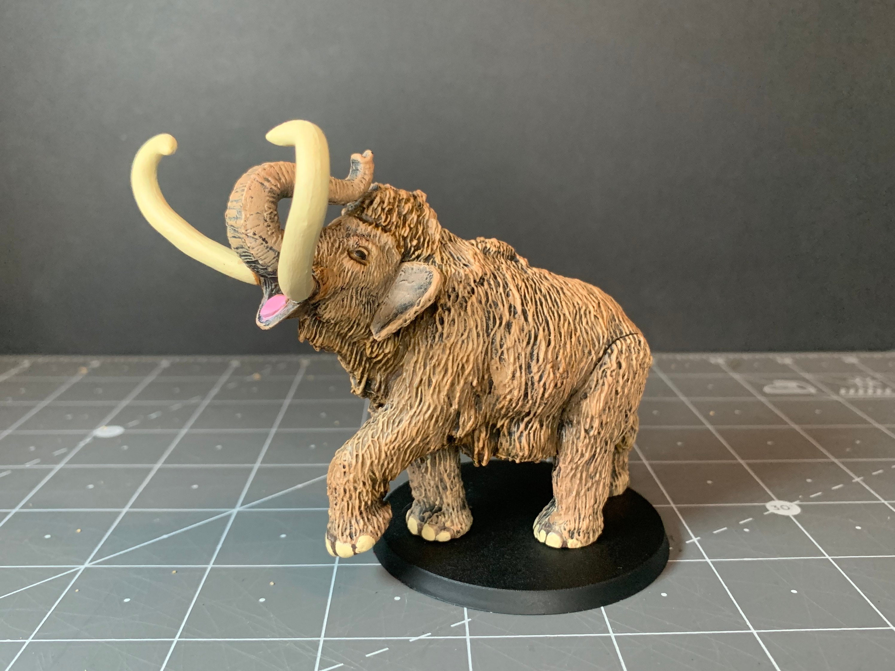 Mammoth With Standard Base Miniature hand Painted Mini for Dungeons and ...