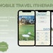 Golf Mobile Travel Itinerary Template, Digital Trip Itinerary, Travel ...