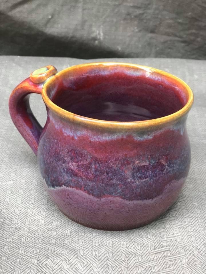 4-mug Sets 4-purple Pottery Mugs Set of Four Ceramic Mug - Etsy