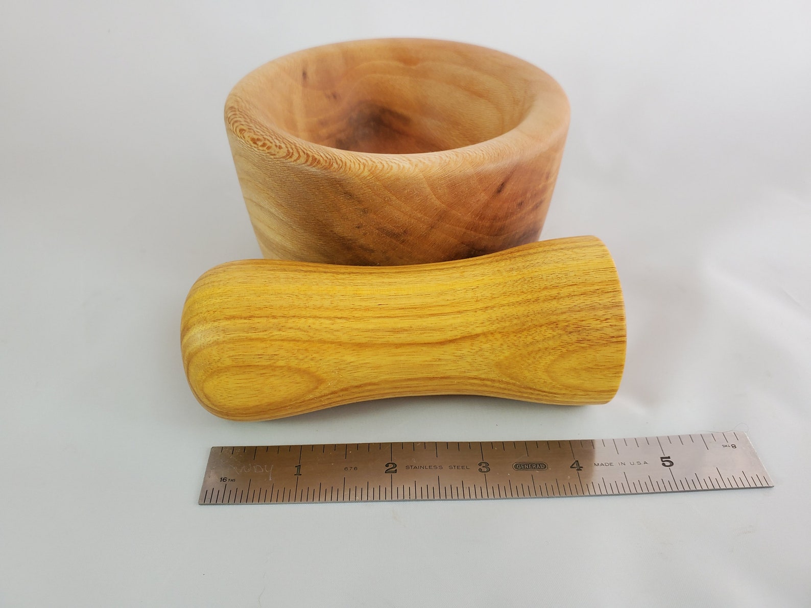 Handcrafted Wooden Mortar and Pestle Sycamore & Canarywood - Etsy