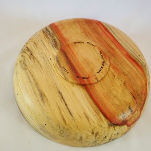 Red Flame Box Elder Spalted Wood Turned Dish / Wide Rimmed Bowl, Wooden ...