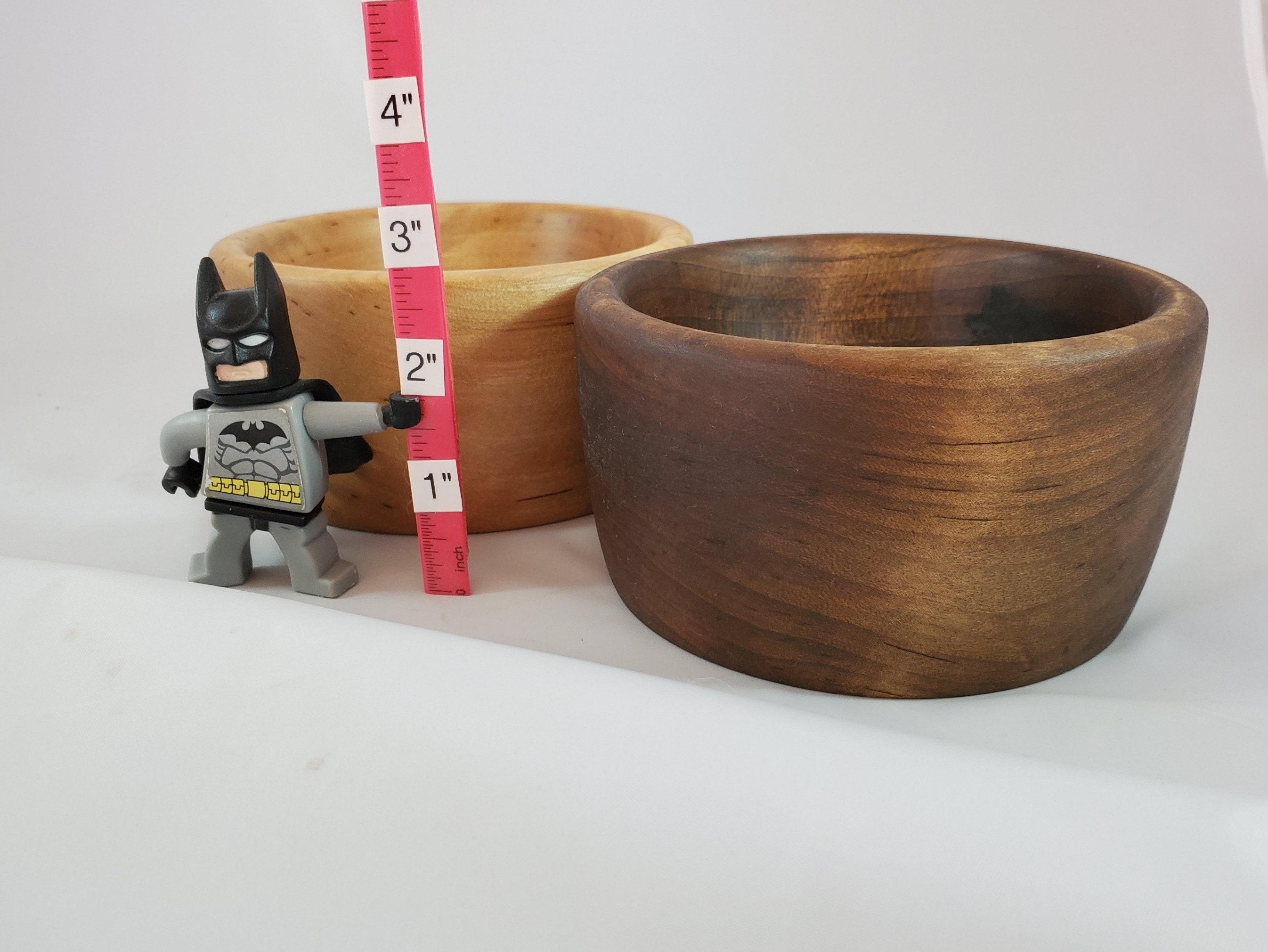 Pair of Red River Birch Woodturned Bowls Décor Wooden | Etsy