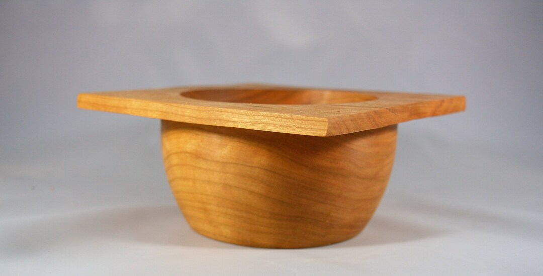 Winged Square Cherry Wooden Bowl - Square Bowl - Kitchen Decor - Cactus ...