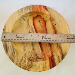 Red Flame Box Elder Spalted Wood Turned Dish / Wide Rimmed Bowl, Wooden ...