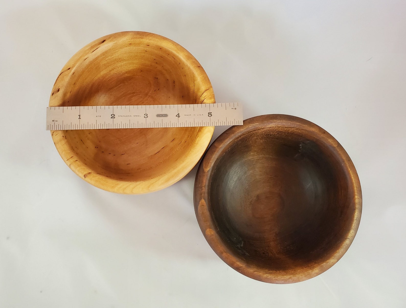 Pair of Red River Birch Woodturned Bowls Décor Wooden | Etsy