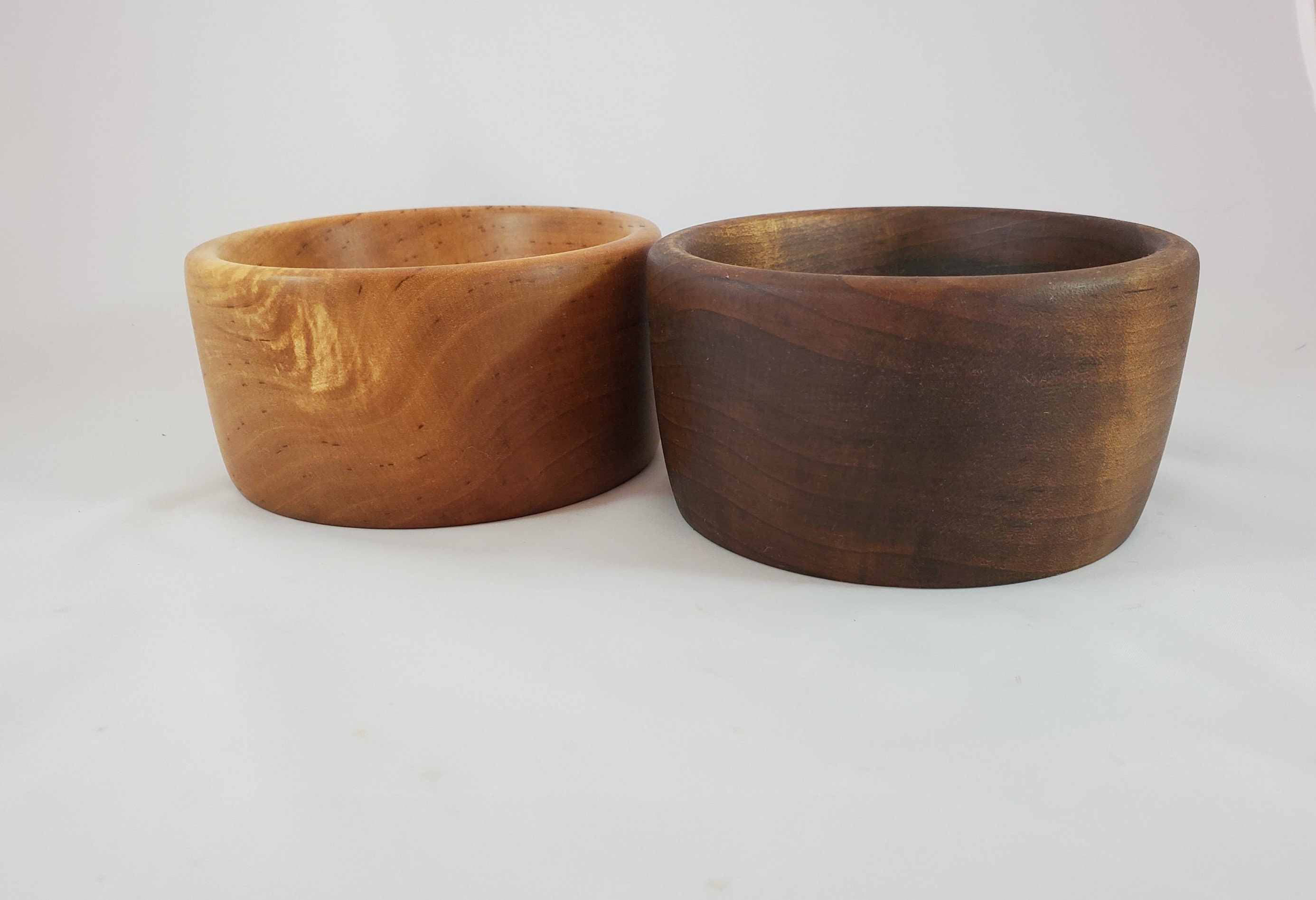 Pair of Red River Birch Woodturned Bowls Décor Wooden | Etsy