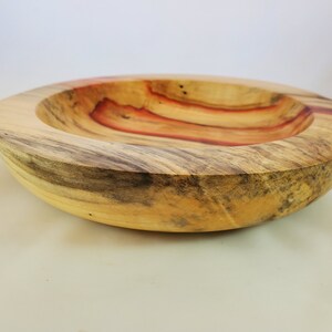 Red Flame Box Elder Spalted Wood Turned Dish / Wide Rimmed Bowl, Wooden ...