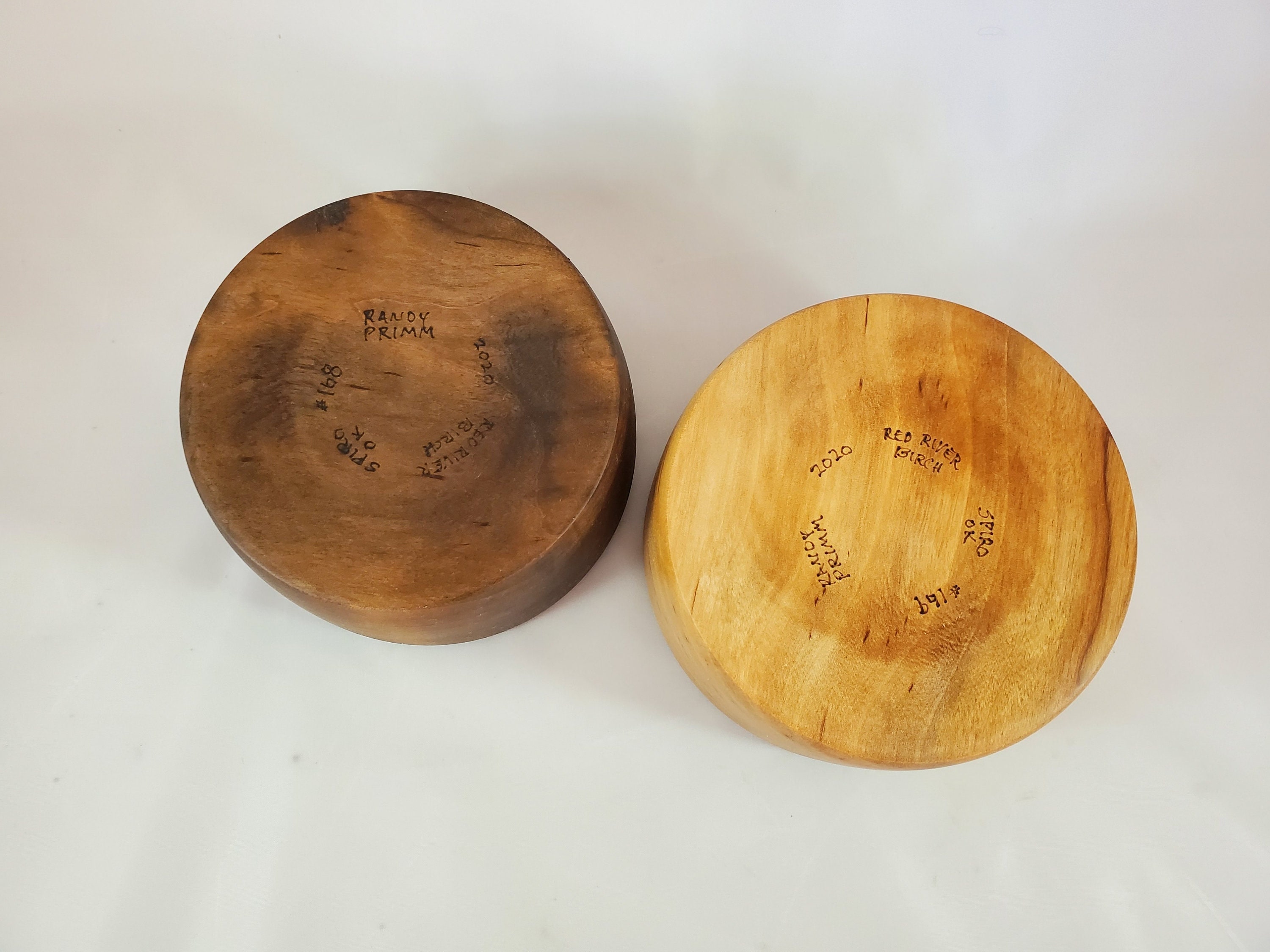 Pair of Red River Birch Woodturned Bowls Décor Wooden | Etsy