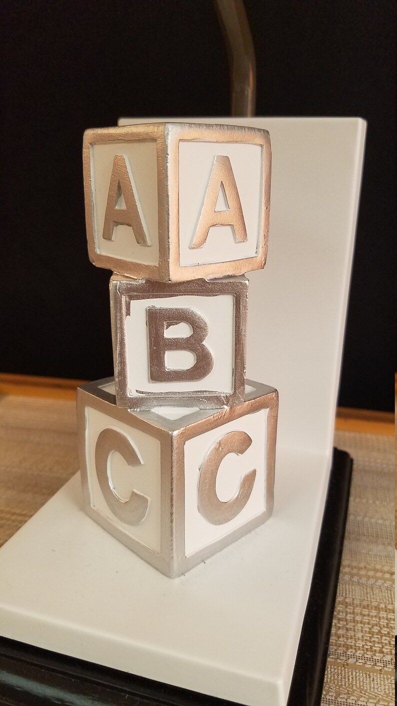 Custom Childrens ABC Block Lamp - Etsy