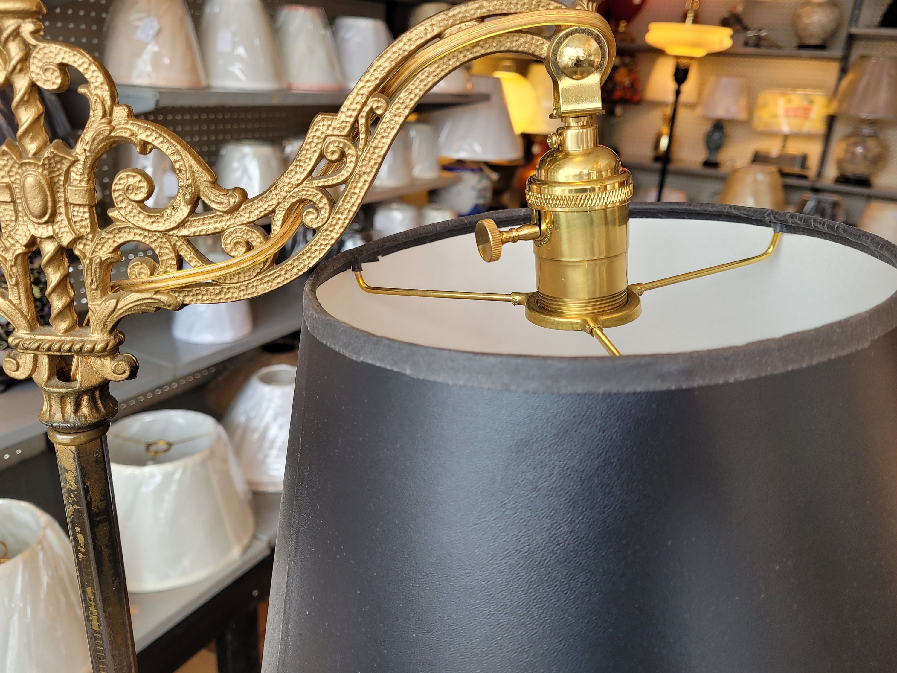 Black Paper Lampshade With Traditional Uno Fitter for Bridge - Etsy