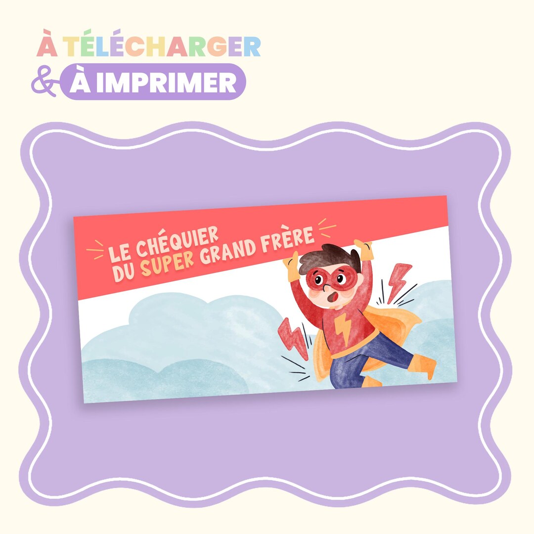 Super Big Brother Checkbook | Instant Download, Print Your Own - Etsy