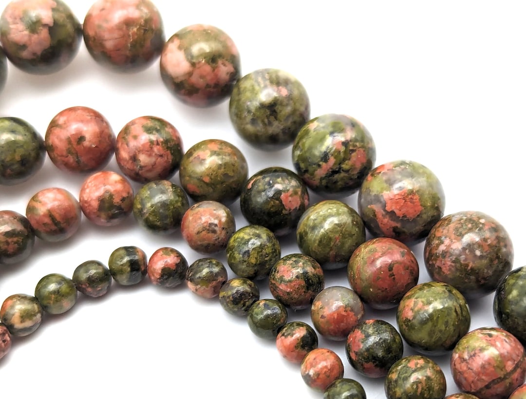 Beautiful Unakite Beads Rich Earthy Tones in 4mm-10mm Sizes, Perfect ...