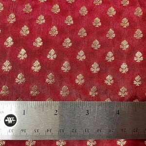 Reddish Maroon Woven Brocade Silk Fabric Colorful Decorative Textile ...