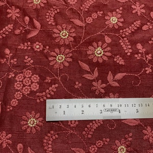 Maroon Silk Embroidered Fabric | Sale by Fabric Size | Decorative ...