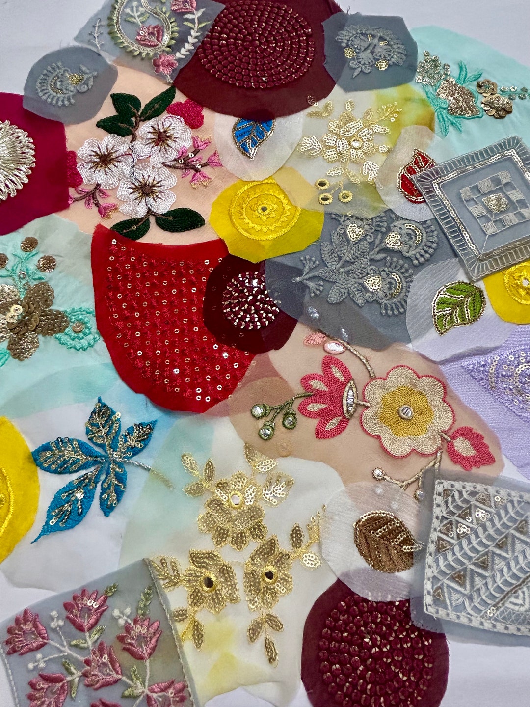 Surprise Bag of Fabric Snippets - Indian Material Cutouts - Mystery ...