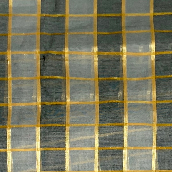 Gold Black Checkered Fabric - Etsy