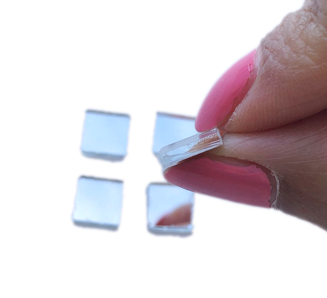 Square Mini Silver Glass Mirror Mosaic Tiles, Handcut Tiny Mirrors ...
