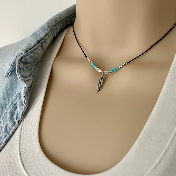 Feather Necklace - Etsy